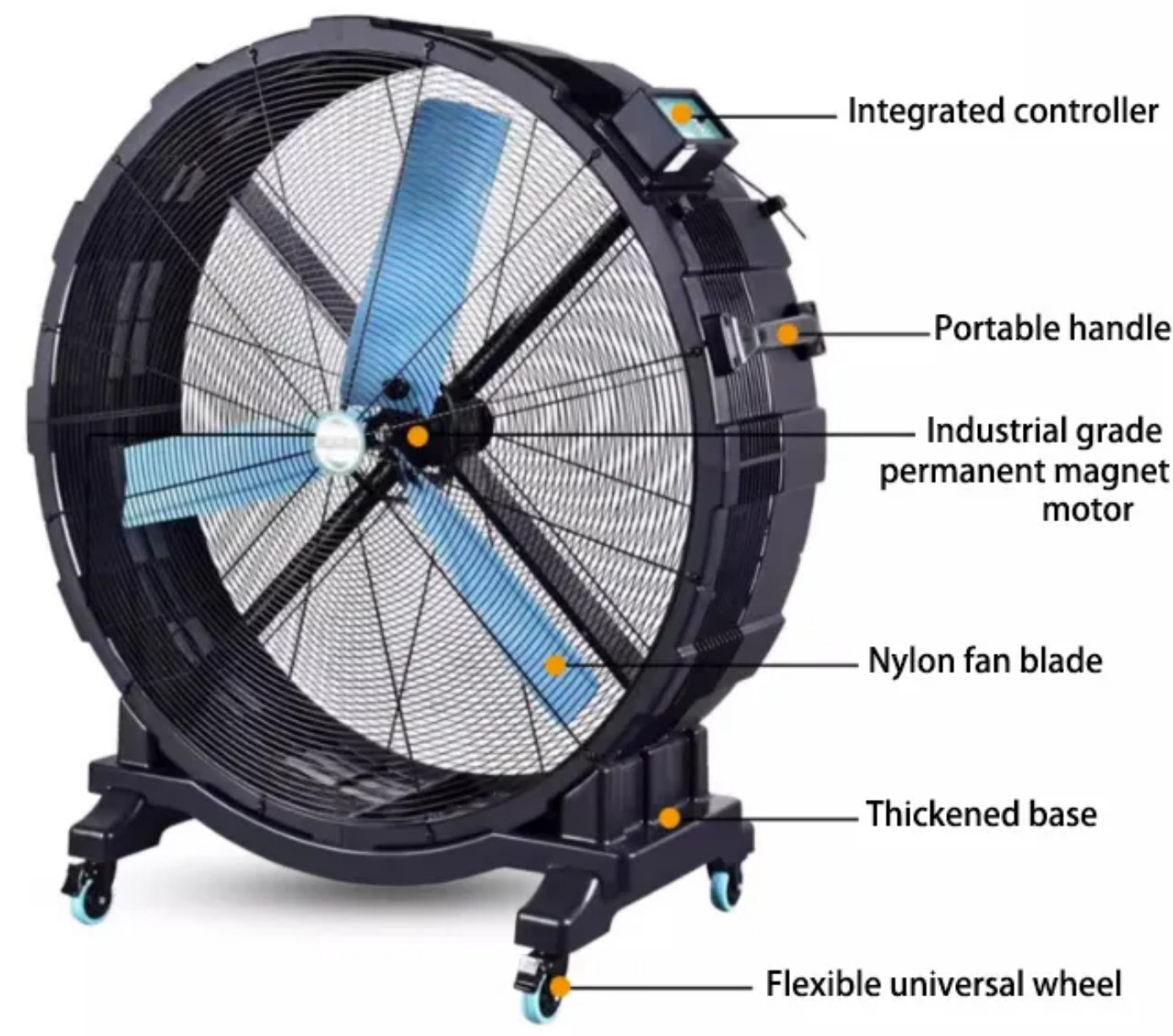 Removable Industrial Cooling Fan Efficient For Warehousing Logistics