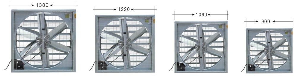 380V 1.1kw Negative Air Fan Negative Pressure Window Fan CAD/CAM